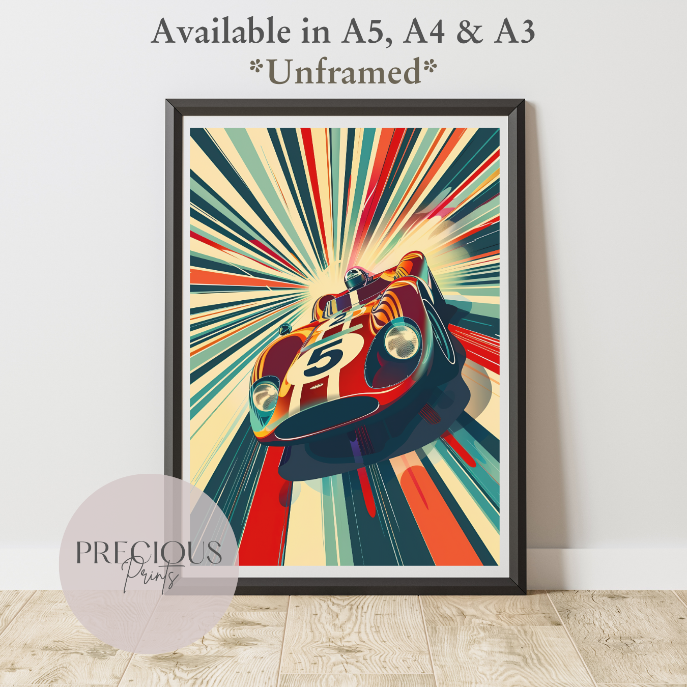 Retro Sports Race Car Poster – KG Print Boutique